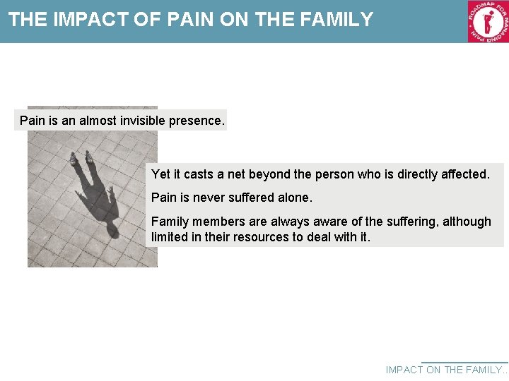 Roadmap for managing pain Supported by PURPOSE Roadmap