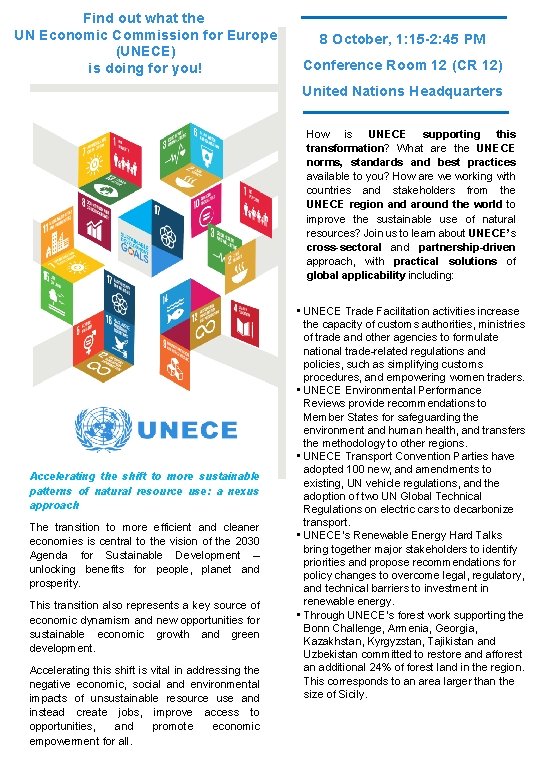 Find out what the UN Economic Commission for