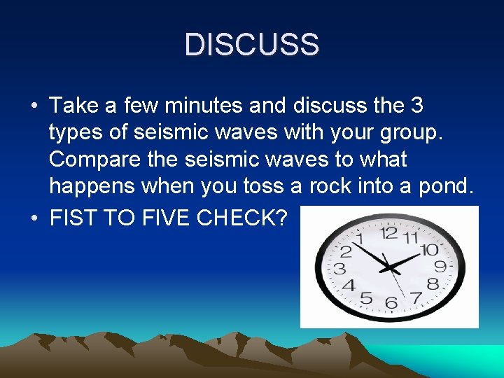 Earthquakes EARTHQUAKE 101 Focus This is the origin