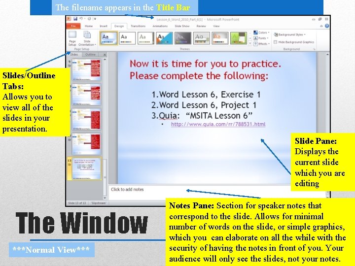 Microsoft Power Point 2010 Lesson 2 Created by