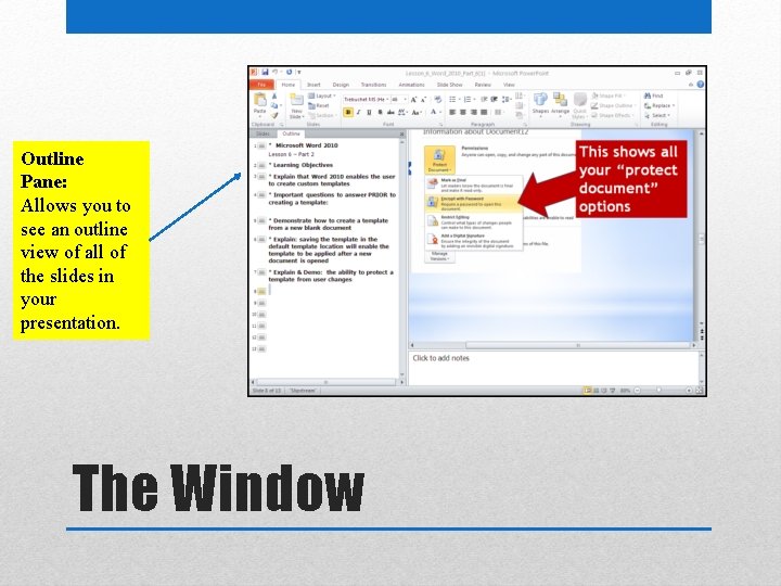 Microsoft Power Point 2010 Lesson 2 Created by