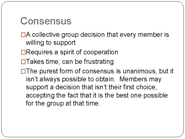 Decision Making Tools Presented by The Solutions Group