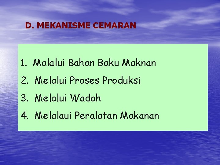 LOGAM BERAT PADA MAKANAN Oleh Z A E