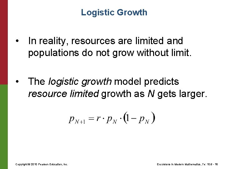 MiniExcursion 3 The Mathematics of Population Growth Pages