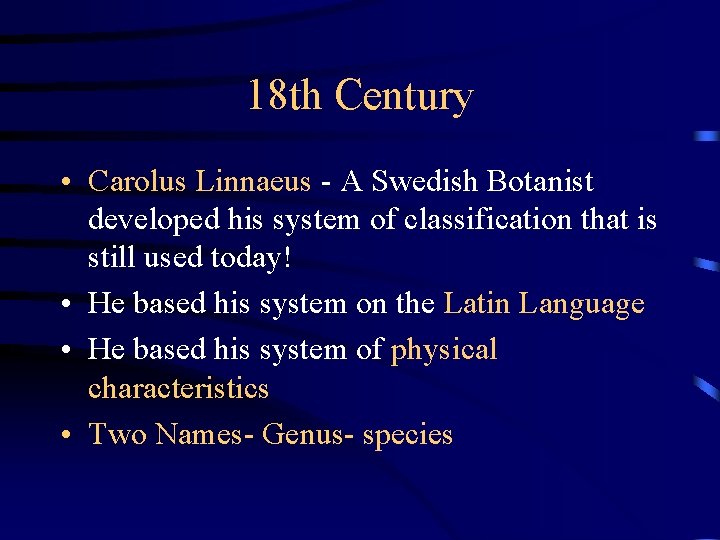 Chapter 14 Classification Biology Program Hamilton High School
