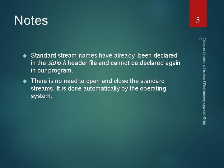 1 Objectives Computer Science A Structured Programming Approach