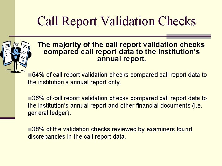Office of Inspector General Call Report Data Verification