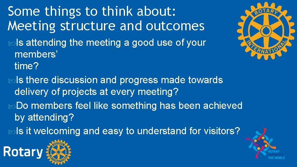 Club Flexibility Matthew Mc Leod Rotary Club of