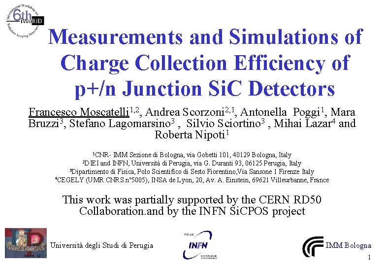 Measurements and Simulations of Charge Collection Efficiency of