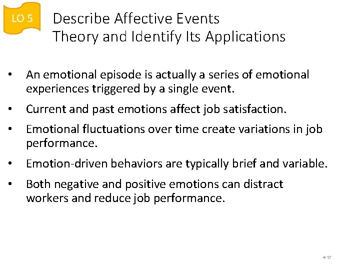 Lesson 4 Emotions and Moods 4 1 Learning
