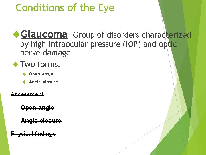 Care of Patients with Eye and Vision Problems
