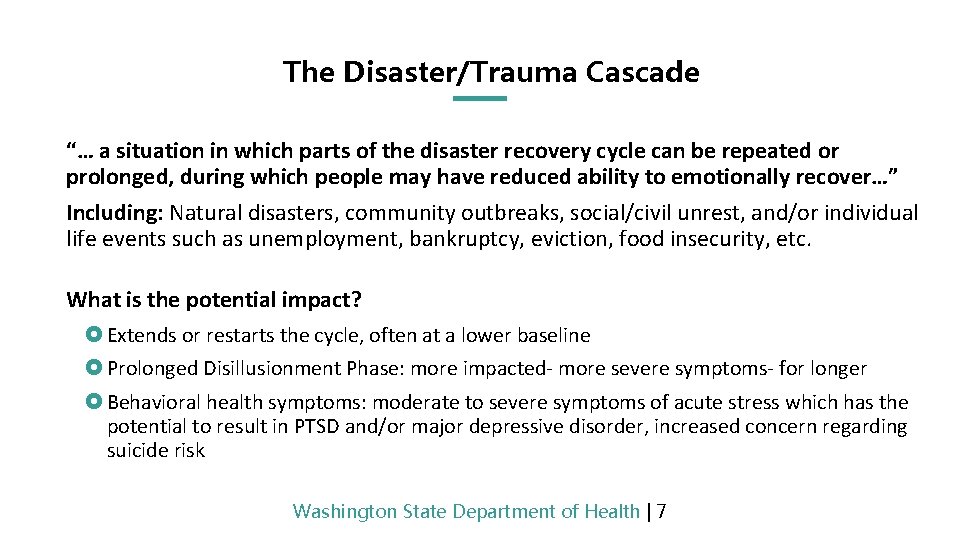BEHAVIORAL HEALTH IMPACTS OF COVID 19 February Update