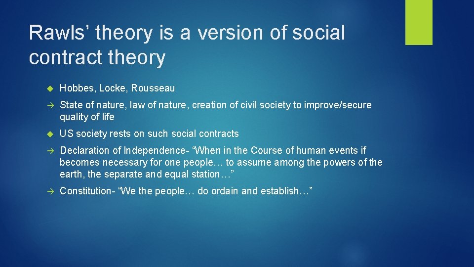 A Theory of Justice JOHN RAWLS What is