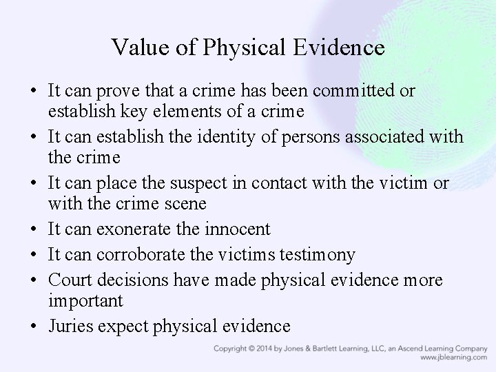 Chapter 1 An Introduction to Crime Scene Investigation