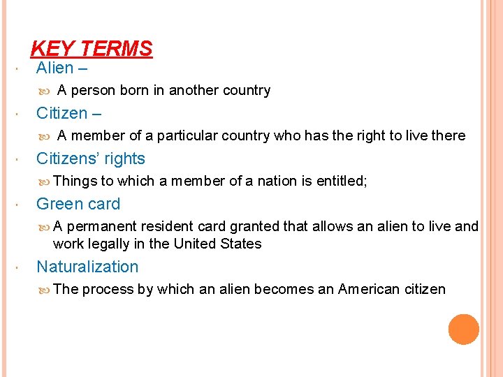 Citizenship and the Rights and Responsibilities come along