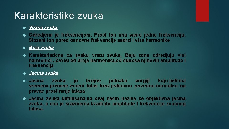 Akustika PAVLOV ANDJELA Zvuk I izvor zvuka Akustika