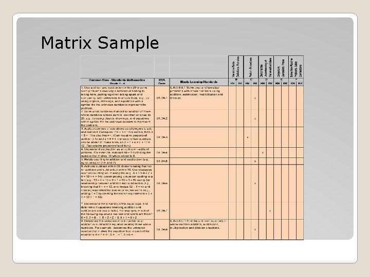 Core Common Assessment at the Elementary Math Level