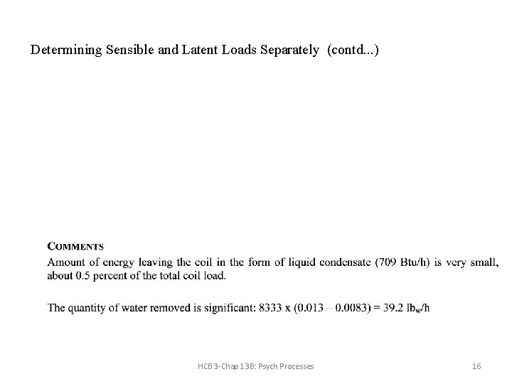 Chapter 13 B PSYCHROMETRIC MOIST AIR PROCESSES Agami