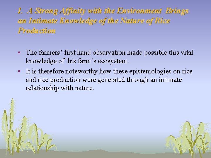 The Ethos of Rice behind the Traditional Culture