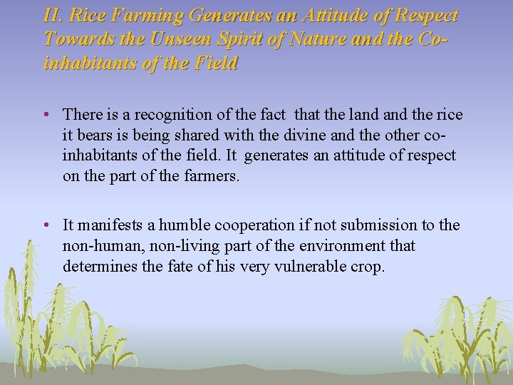 The Ethos of Rice behind the Traditional Culture