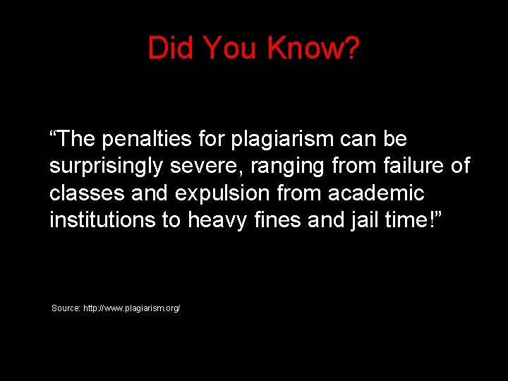 PLAGIARISM WHAT IT IS HOW TO AVOID IT