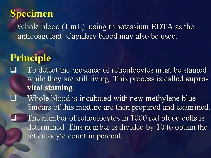Practical Hematology Lab LAB 5 Reticulocyte Count Reticulocyte