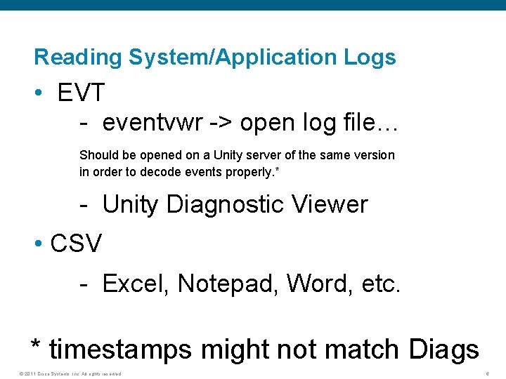 Unity Traces Troubleshooting Michael Hollowell CCIE 4114 Oct
