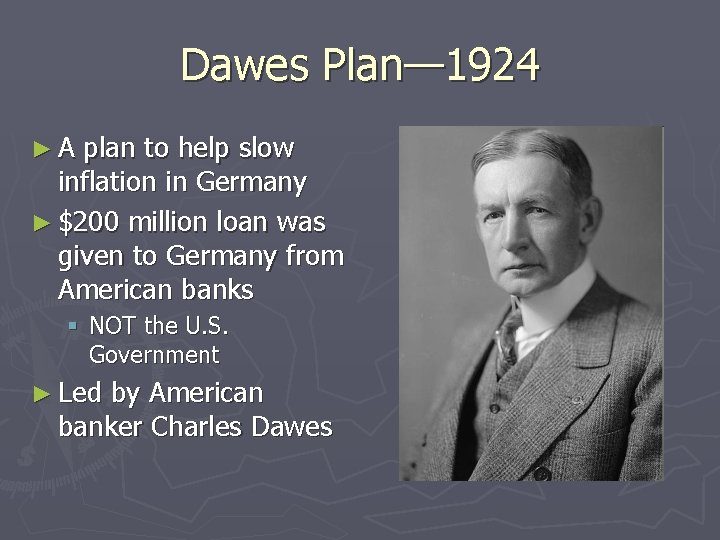 Global Depression Treaty of Versailles France wanted to