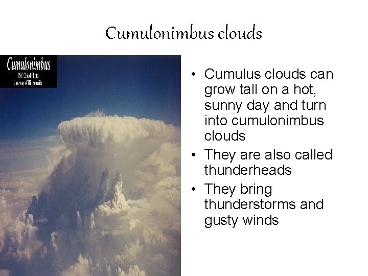 Water Weather Vocabulary Water vapor Evaporation Condensation Stratus