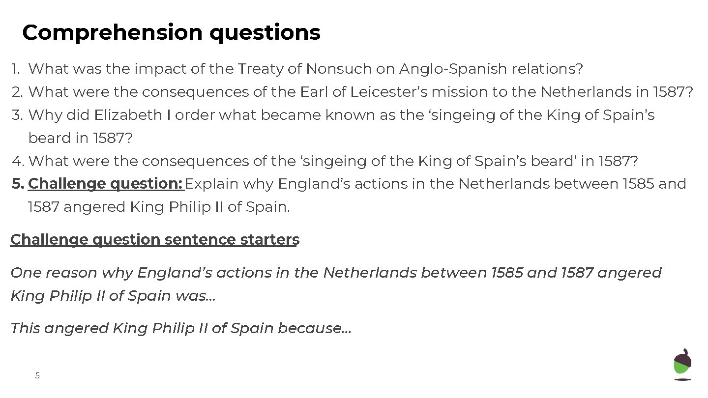 History Unit 2 Elizabeth Lesson 20 of 30