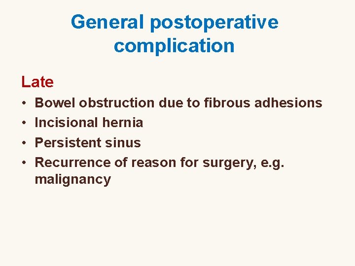 POSTOPERATIVE COMPLICATION Done by Fadel Moh tariq Postoperative