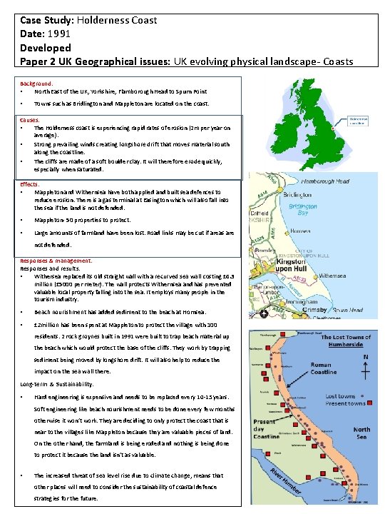 Case Study Booklet Contents page Paper 1 Global