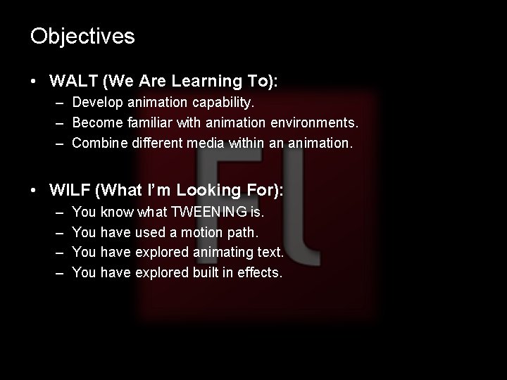 An Introduction to Flash Lesson 3 Starter Buzz