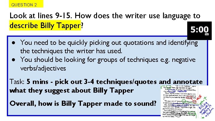 How are Characters Brought to Life QUESTION 1