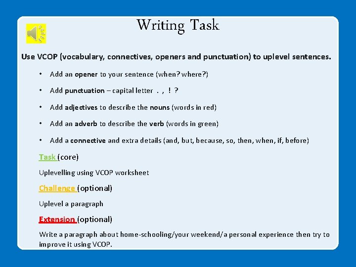 Writing Daily Writing Tasks There are 5 vocabulary
