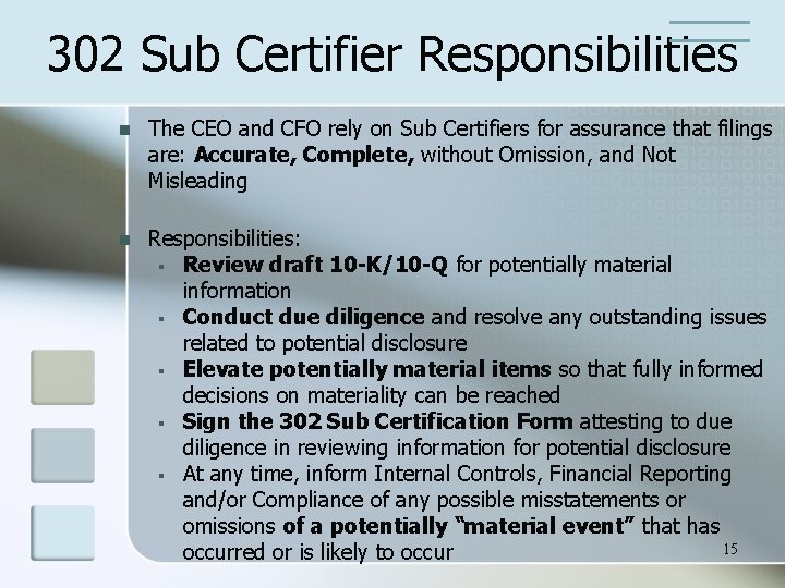 Quarterly Sub Certification Letter Training for First time