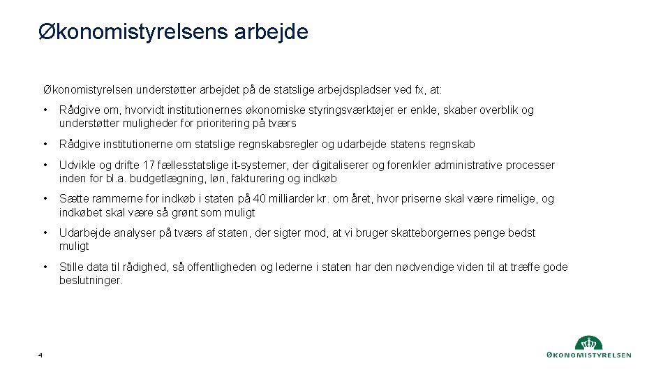 Prsentation af konomistyrelsen Oktober 2020 De fire pejlemrker