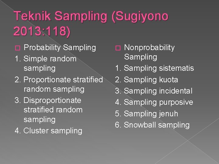 POPULASI DAN SAMPEL Presented by 1 Muhammad Irkham