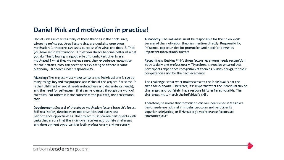 Tools Check the motivation Tools Check the motivation