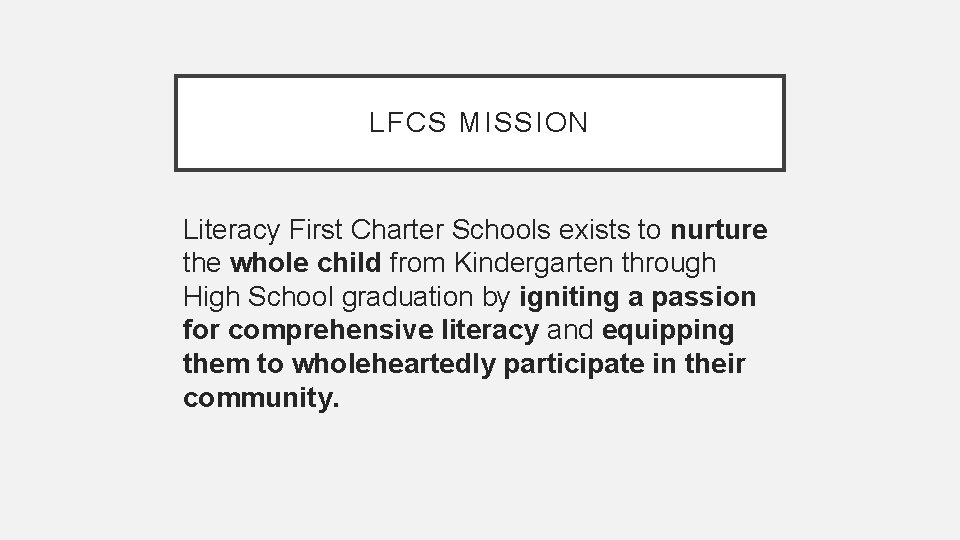 SHAPING SCHOOL CULTURE Briana Barber LITERACY FIRST CHARTER