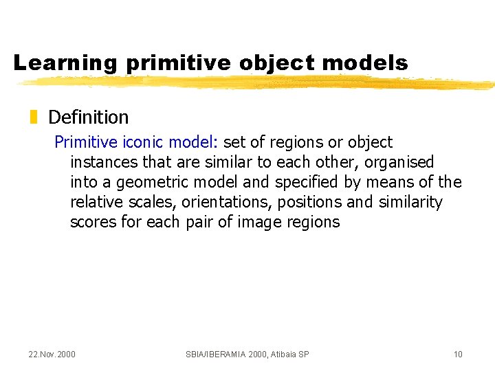 Structural Learning from Iconic Representations Robert B Fisher