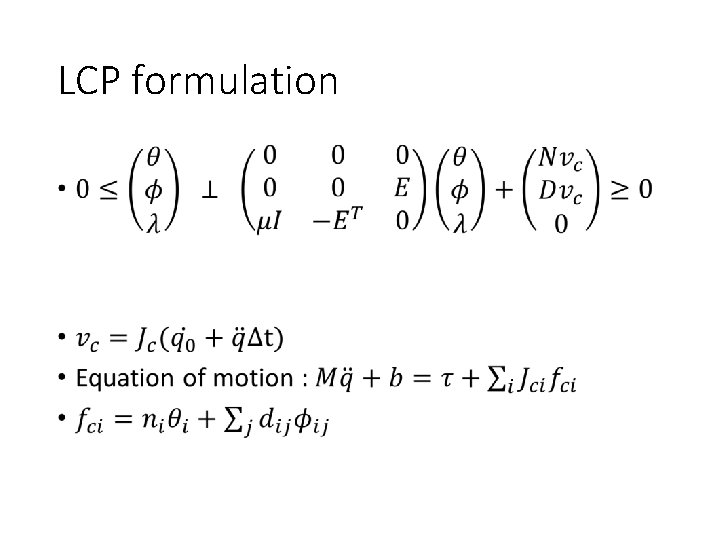 Control of lower limb Foot as a Set