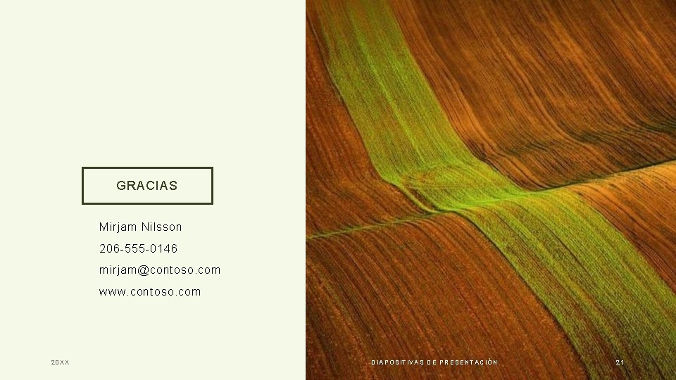 DIAPOSITIVAS DE PRESENTACIN Mirjam Nilsson SOBRE NOSOTROS 20