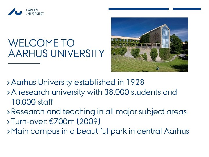 AARHUS UNIVERSITY DEPARTMENT OF PHYSICS AND ASTRONOMY AARHUS