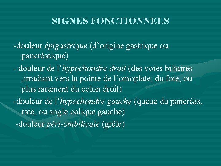 SEMIOLOGIE DE LAPPAREIL DIGESTIF Lappareil digestif comprend le