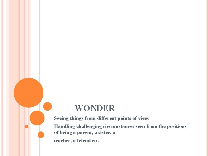 WONDER Seeing things from different points of view