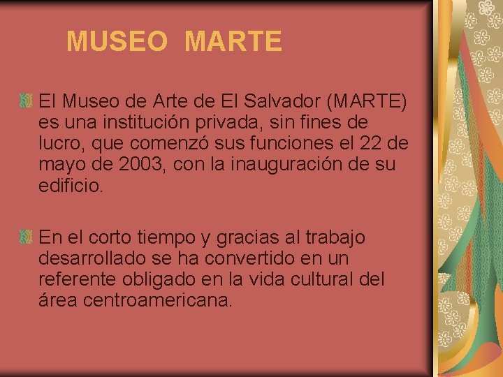 MUSEO MARTE El Museo de Arte de El