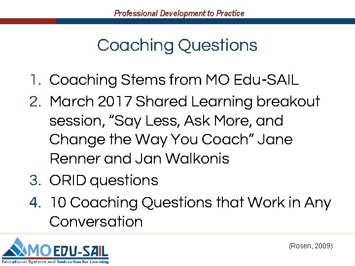 Professional Development to Practice Developing Assessment Capable Learners