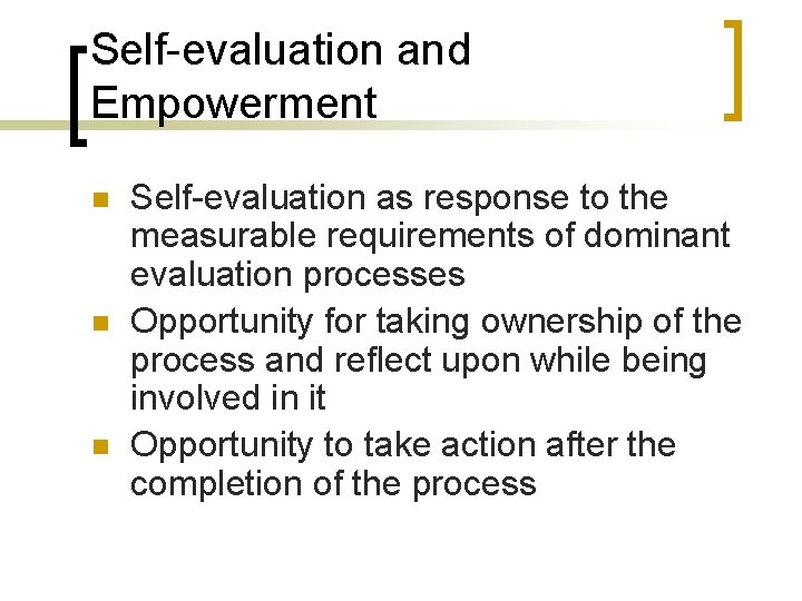 The role of selfevaluation for quality of work