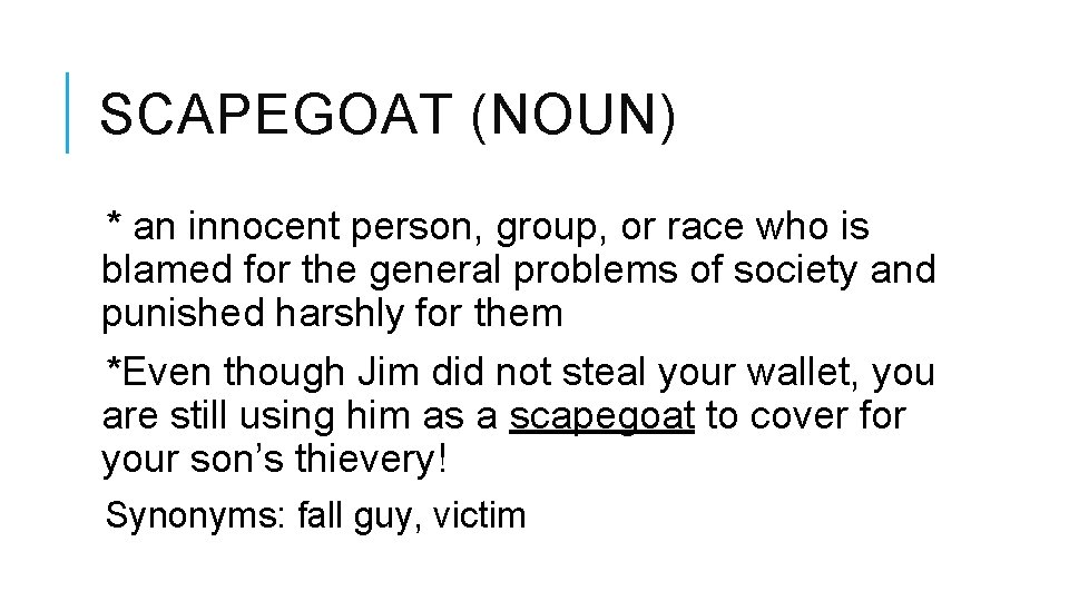 NIGHT Vocabulary PPT PREJUDICE NOUNVERB an irrational hatred